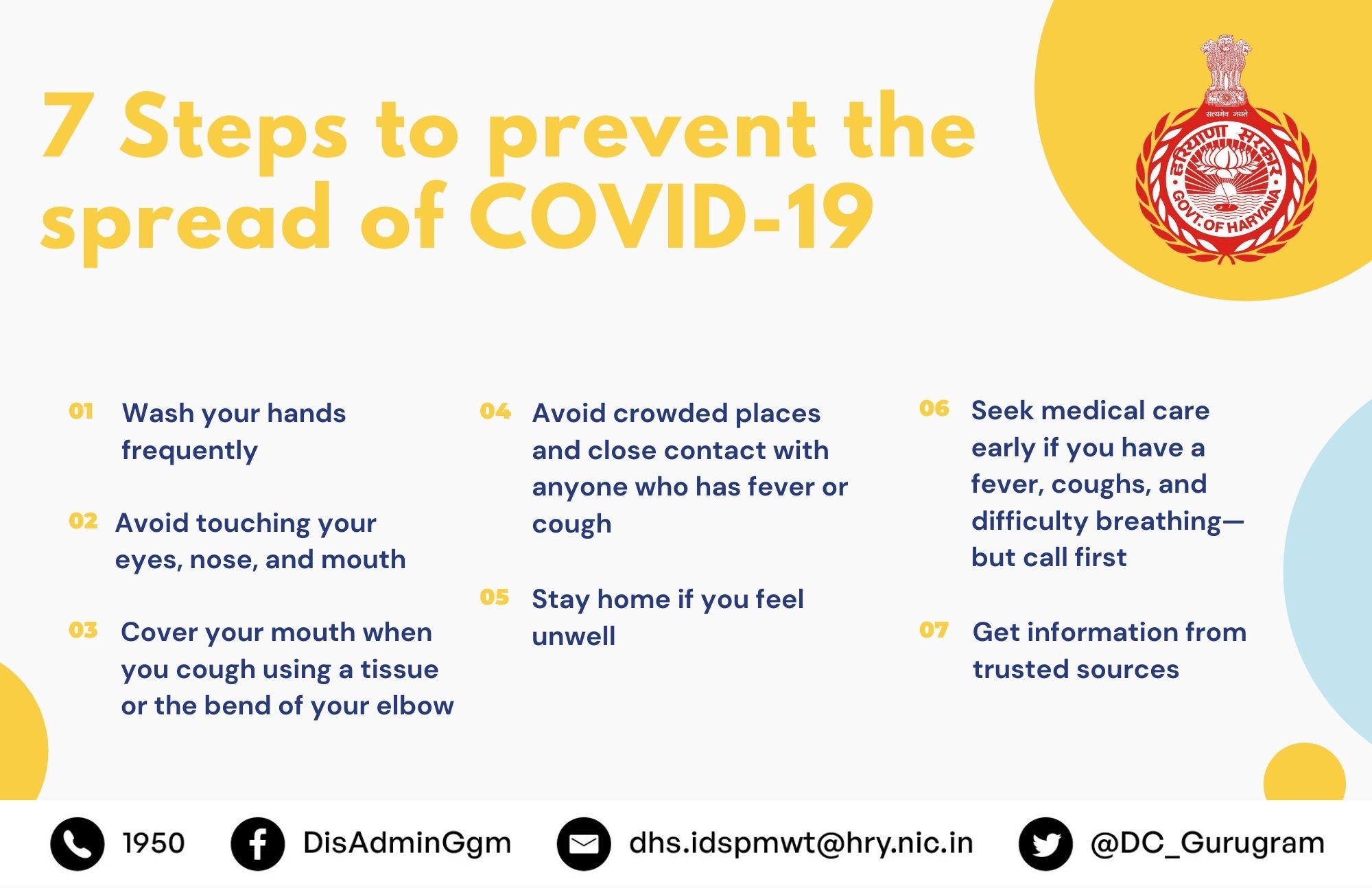 DC Gurugram on Twitter: "Follow seven simple steps to prevent the ...