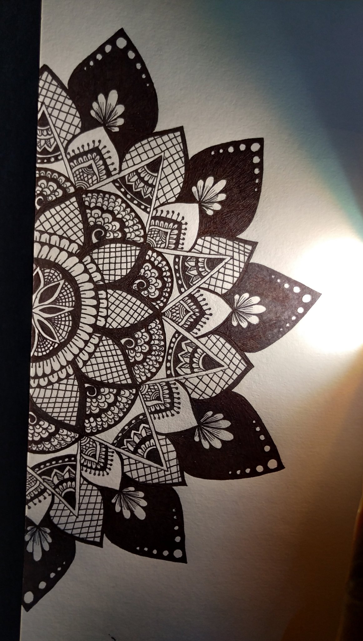 Half Mandala #inspired Mandala Art Therapy, Mandala Art Lesson, Mandala ...