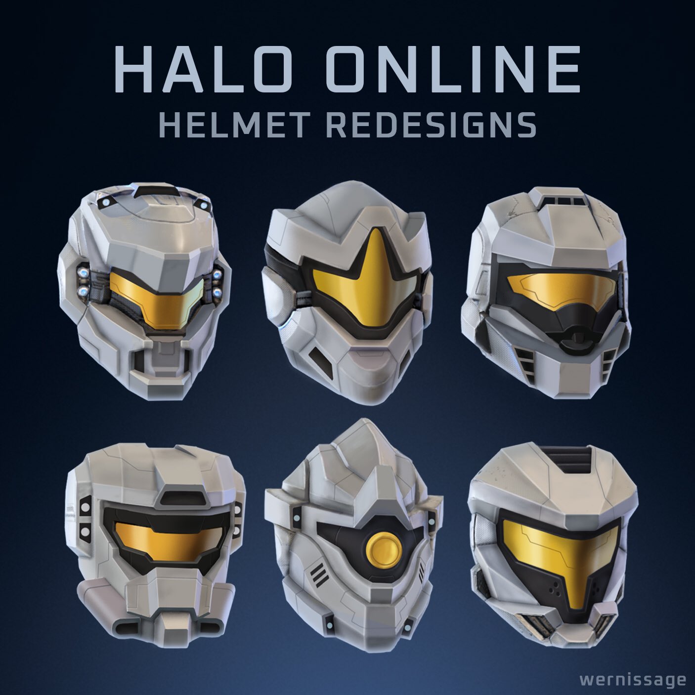 Halo 4 Helmets Drawings