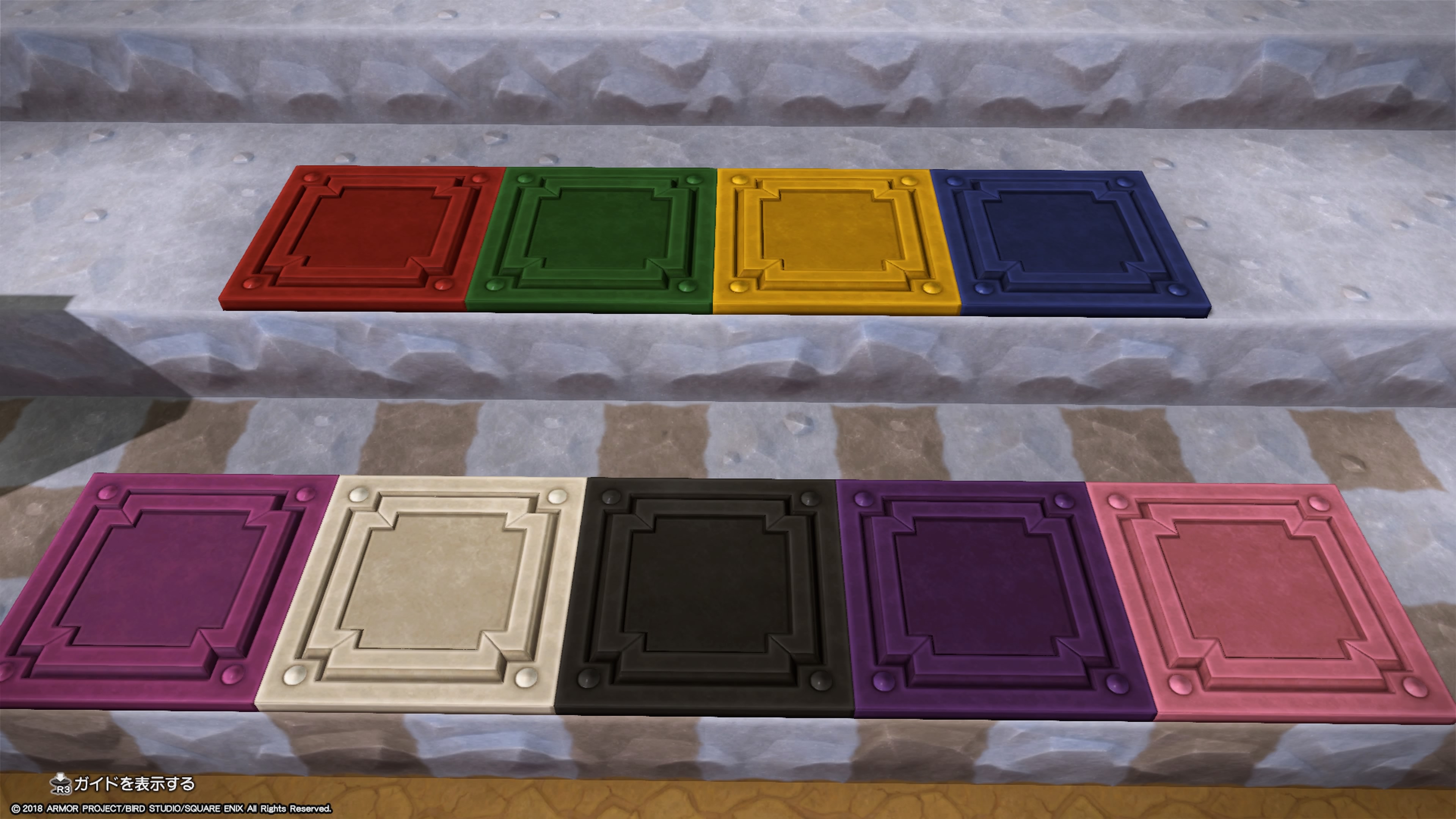 わさび@DQB2 on Twitter: "1.水車 2×4×4 2.グランドピアノ 3×3 3.城床の大レリーフ 4.ささえ木 (逆向きから撮りました) #DQB2 #DQB2建築用色見本 ...