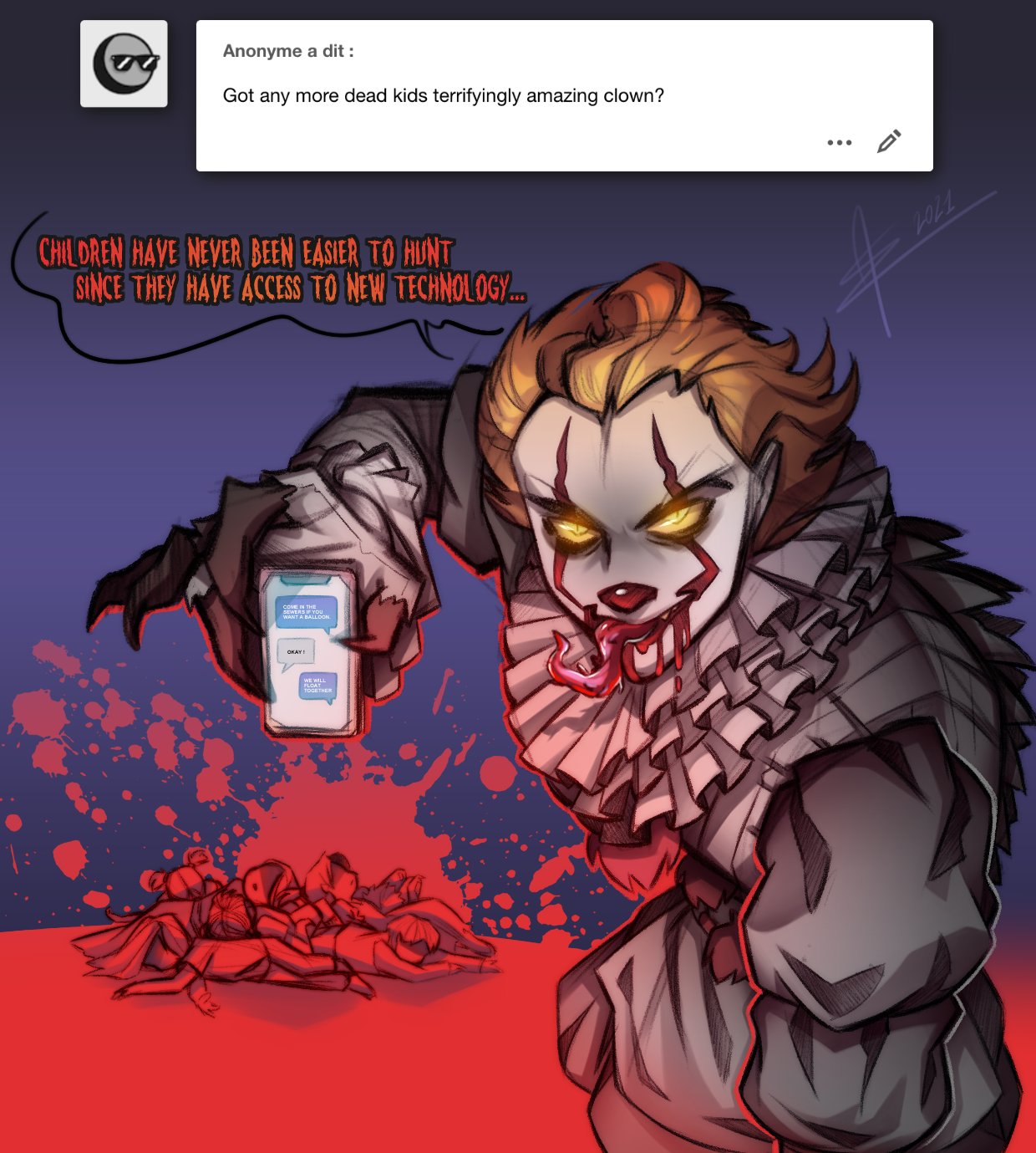 Pennywise The Clown Eating Children