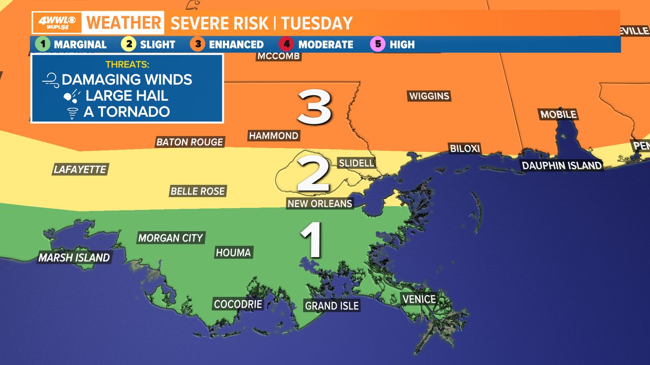 Alexandra Cranford WWL-TV on Twitter: "A few showers are forming this Tuesday morning, but the ...