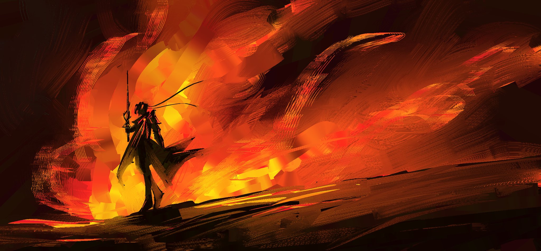 Anime Fire Background