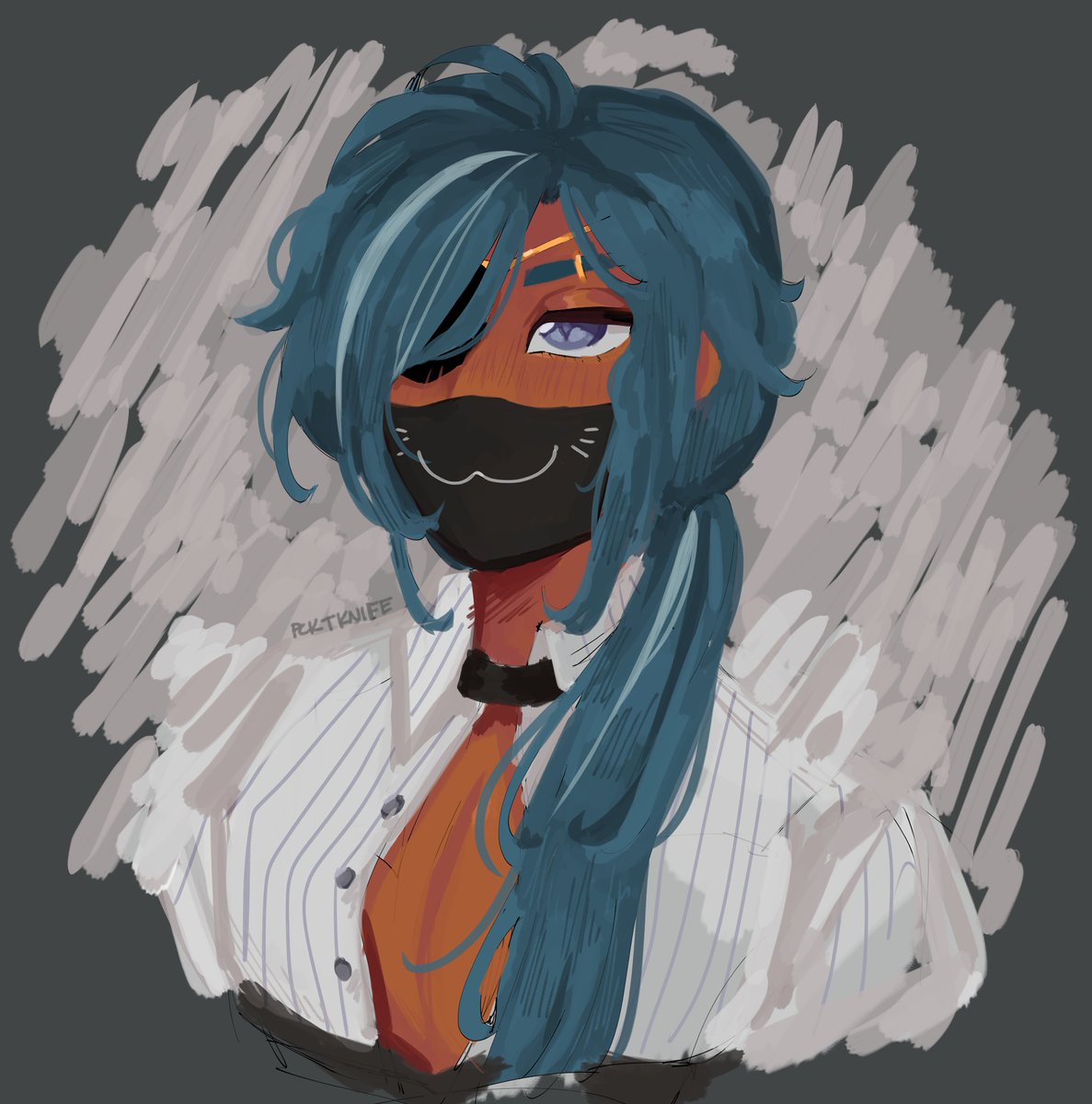 「if u cant draw a mouth just slap a face 」|kae 💌🖋のイラスト