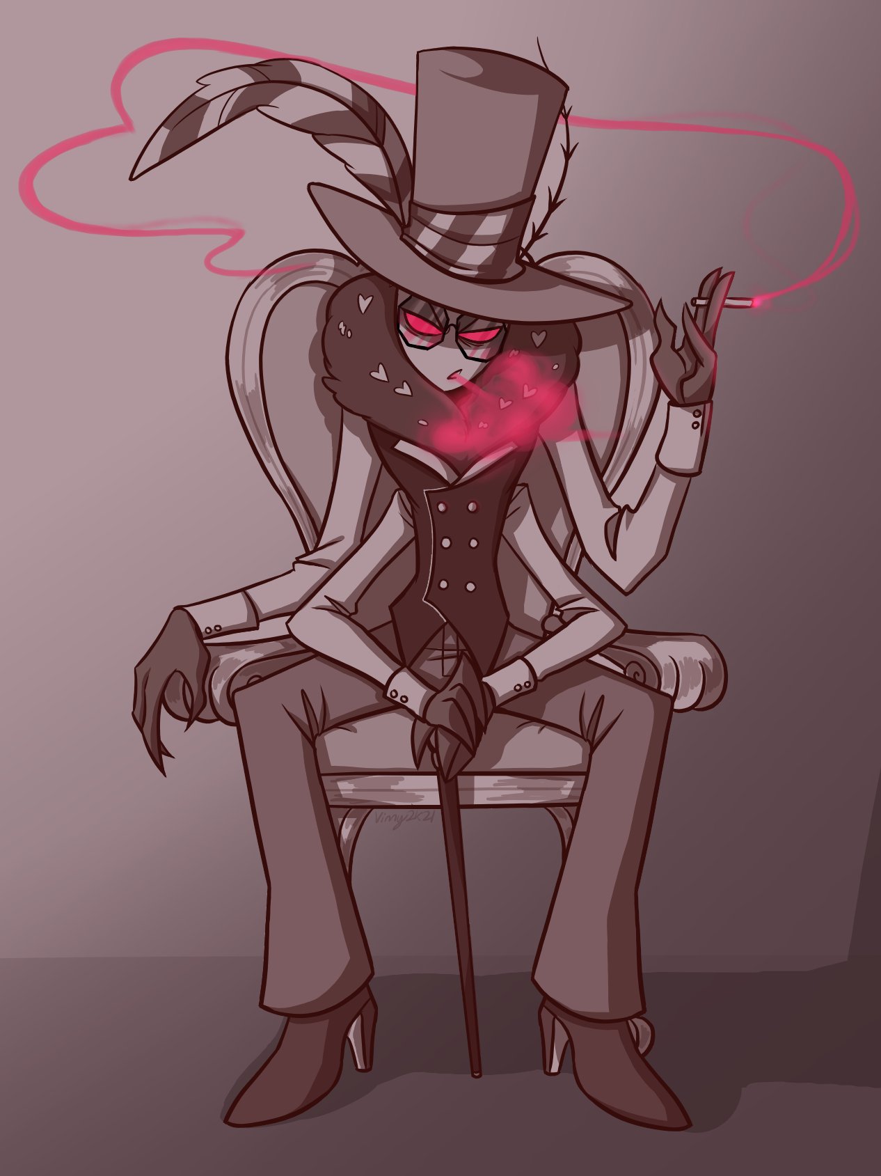 the most head empty bitch you'll meet on Twitter: "A commission for @ReverendSulfur of their AU ...