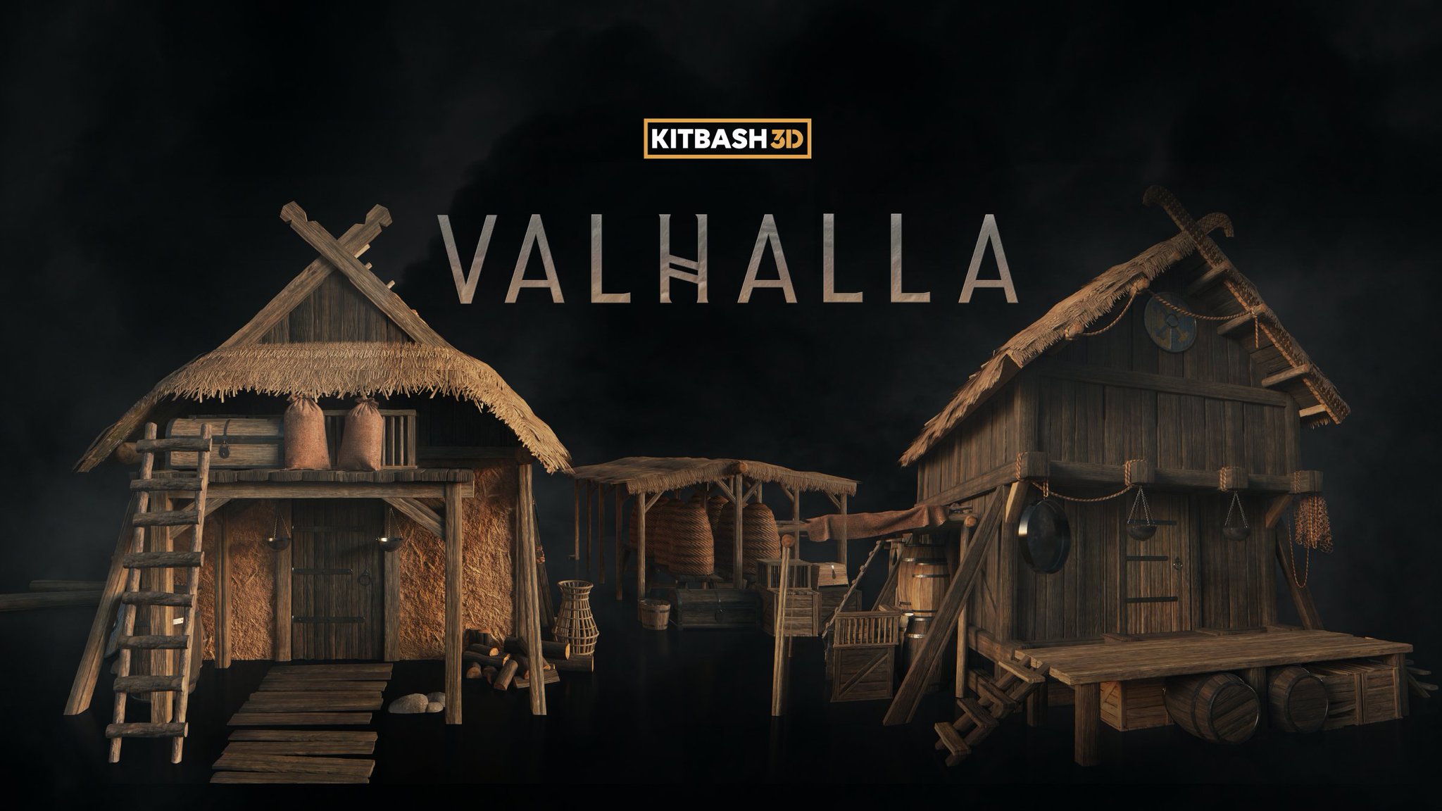 KitBash3D on Twitter: "Today is your LAST CHANCE to get 50% off our Valhalla 3D asset kit! Click ...