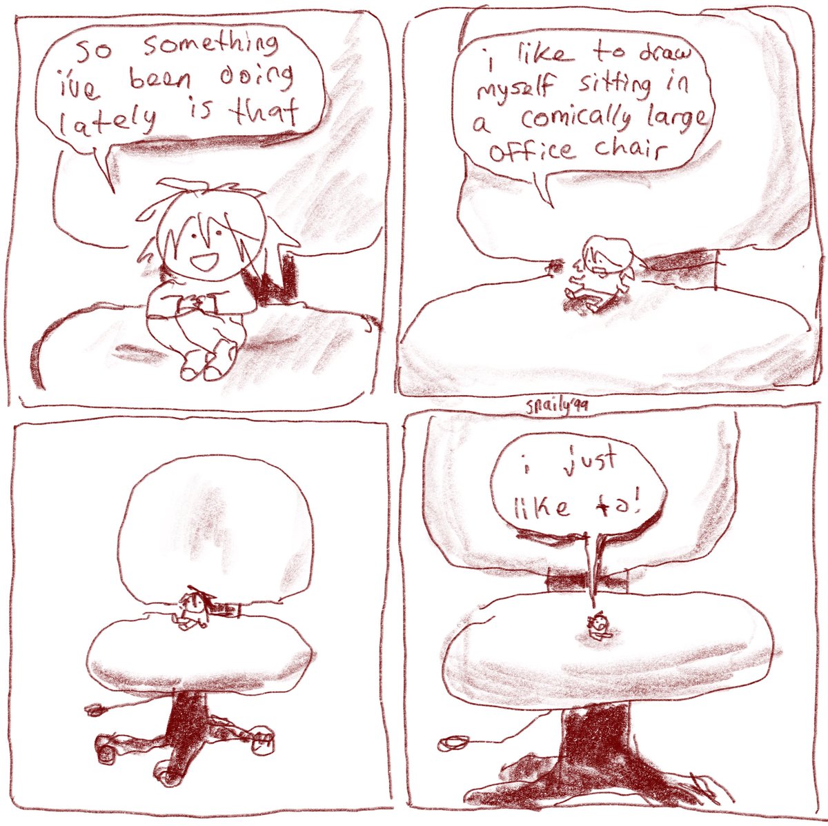 「comic about me and my imaginary comically large office chair」MR ...