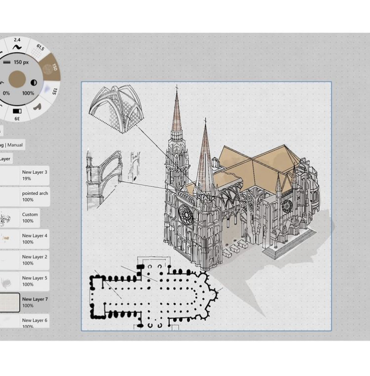 Chartres Cathedral Floor Plan Labeled