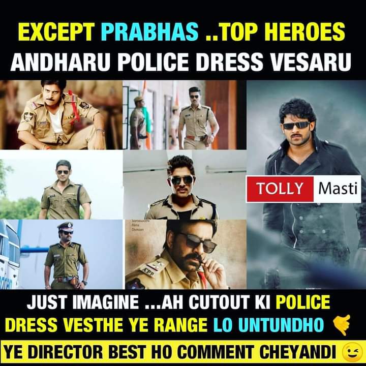 Prabhas In Police Dress Photos