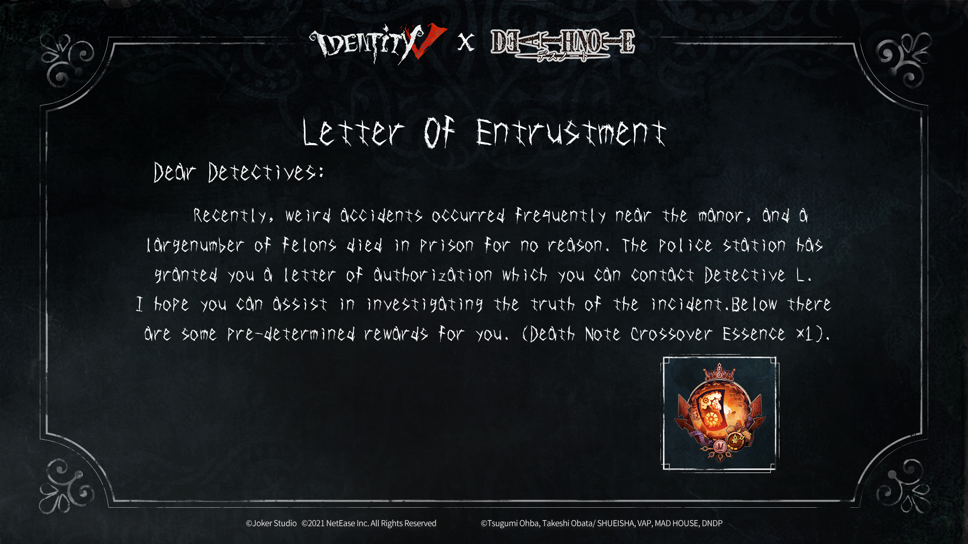 Death Note N Letter
