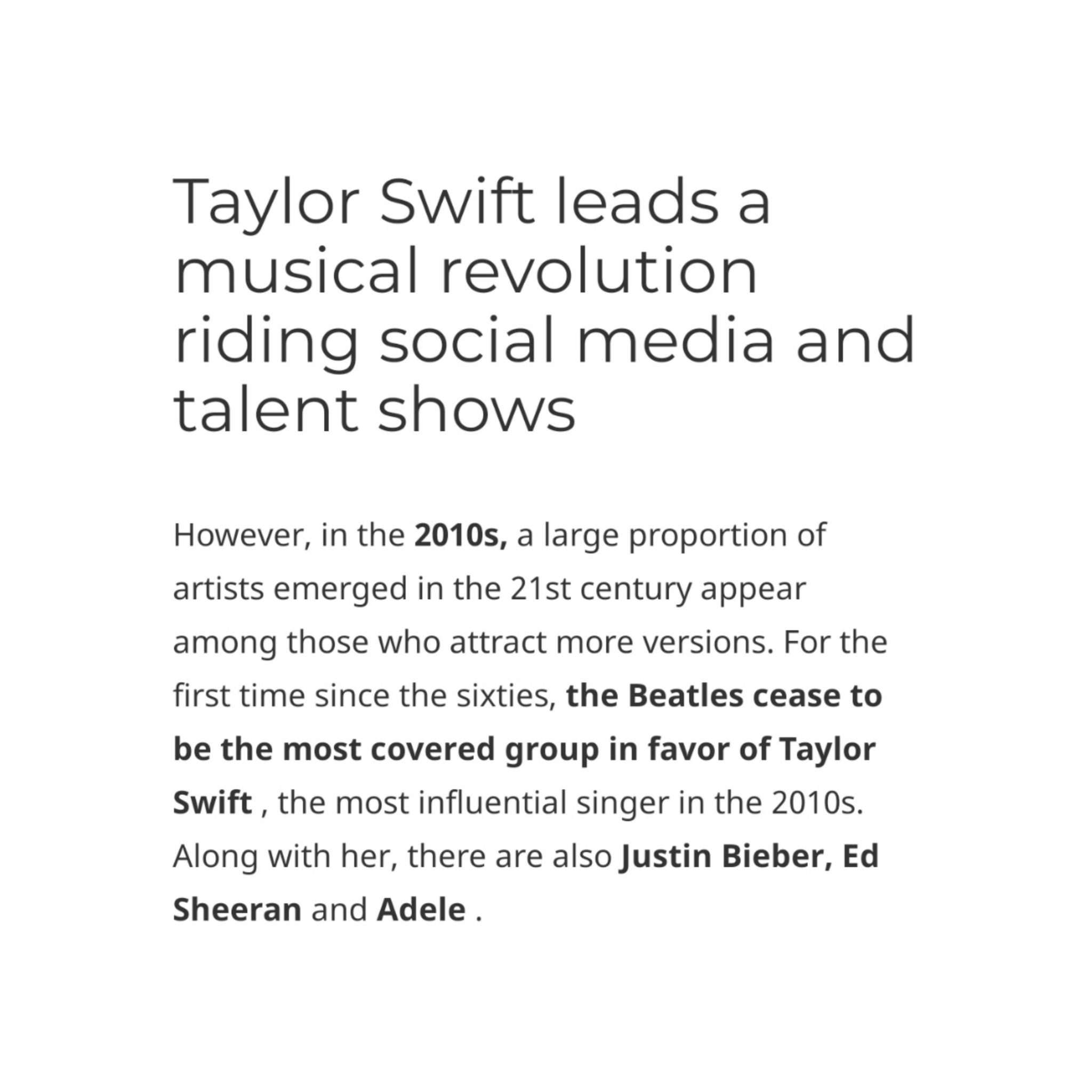 Taylor Swift Updates on Twitter: "📝| "Taylor Swift leads a musical ...
