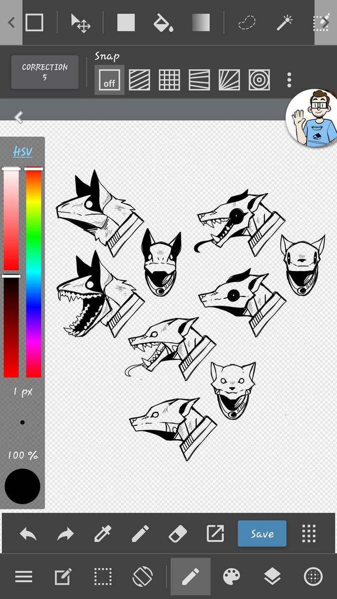 「Start to finish on my K9 werewolf design (I say as if it's 」Taku ️ ...