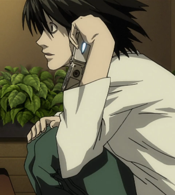 Death Note L Holding Phone