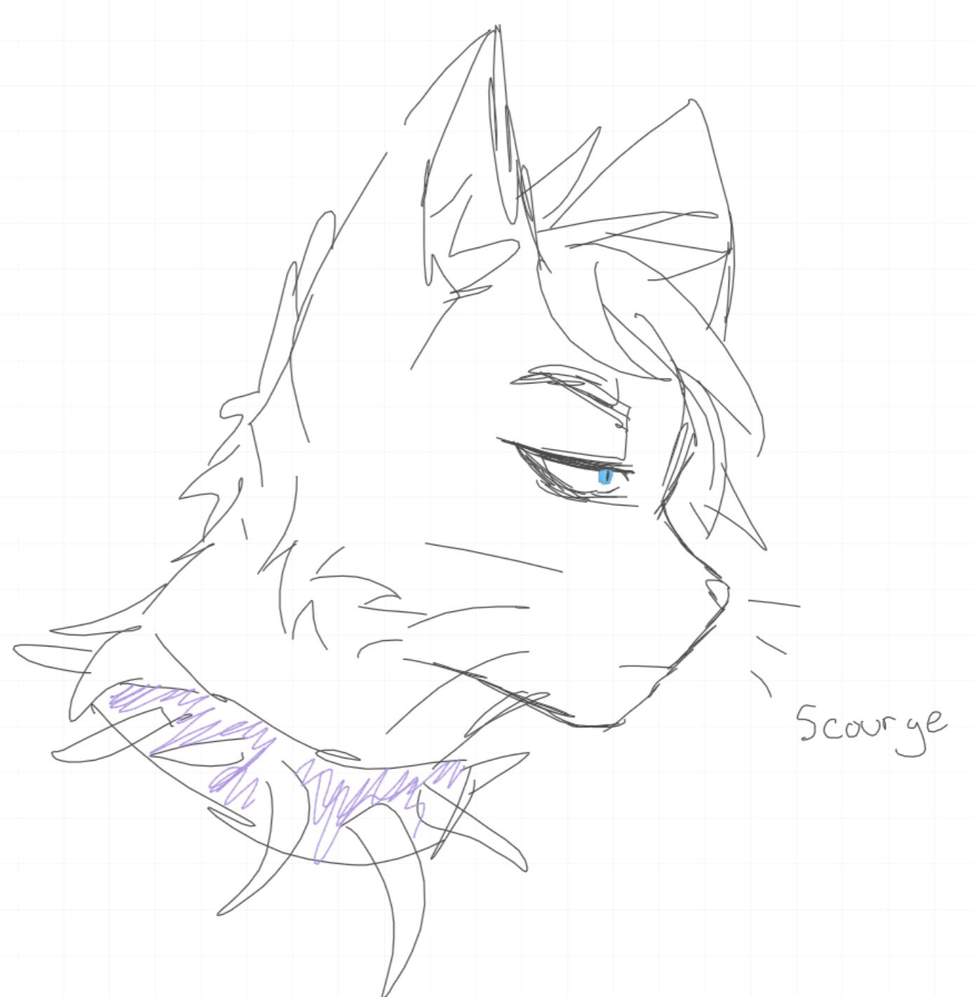 Angry Warrior Cats Lineart