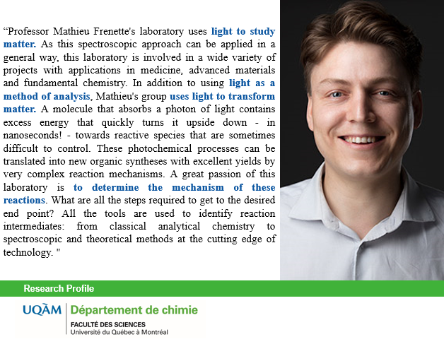 Chimie_UQAM on Twitter: "Photochemistry at its best : Prof. Mathieu Frenette innovative research ...