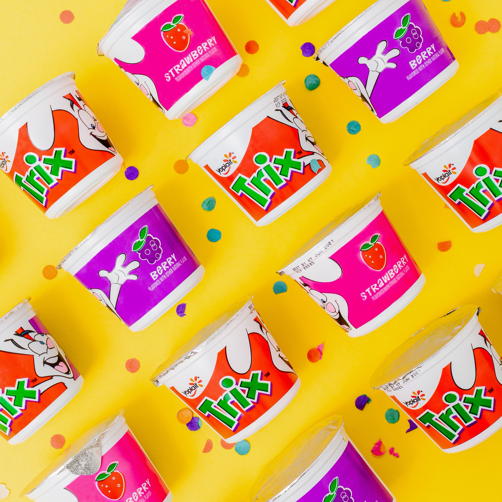 Trix Yogurt Logo Yoplait Kids Trix Low Fat Strawberry & Berry Yogurt