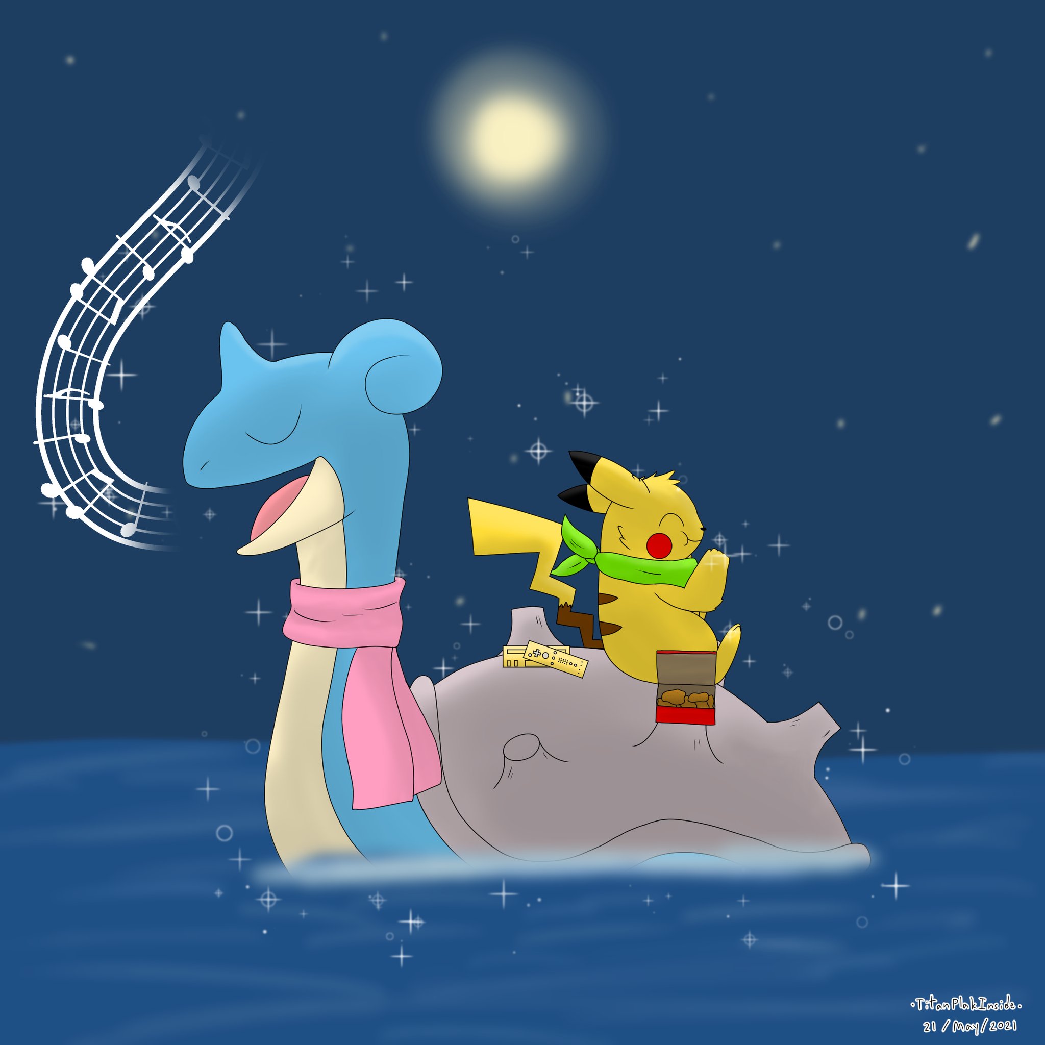 Bloomed Titan the Jolteon. on Twitter: "[Surprise] Musical duo @Pikaboops @cerubloo #lapras # ...