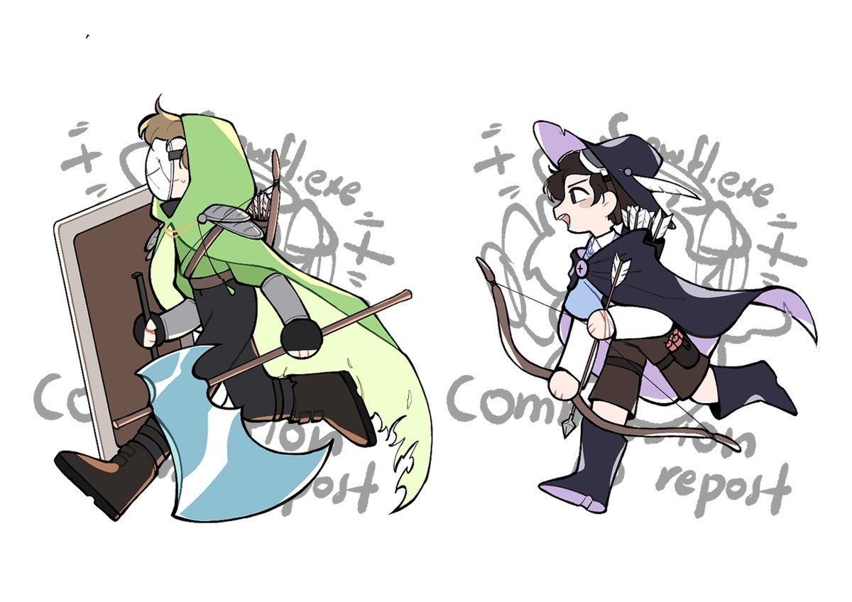 「manhunt design ! these are comms so dont」|snowflexeのイラスト