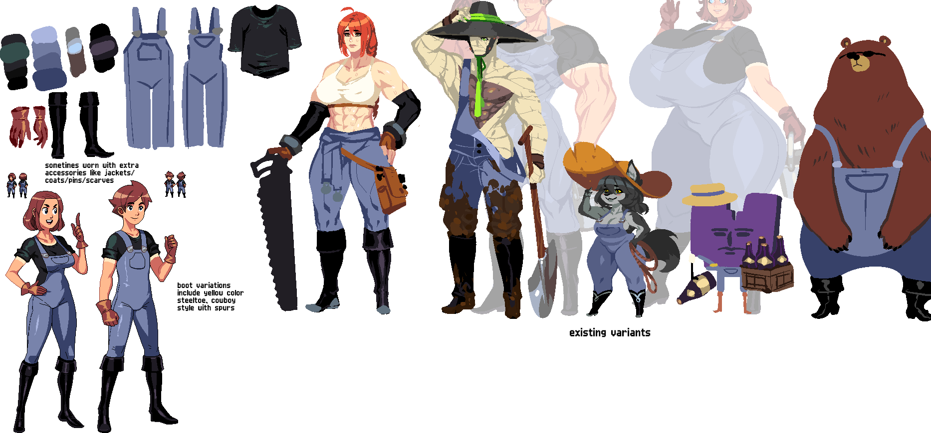 Cloud Meadow on Twitter: "A guide to frontiersman aesthethics. -Spurple #cloudmeadow #gamedev # ...