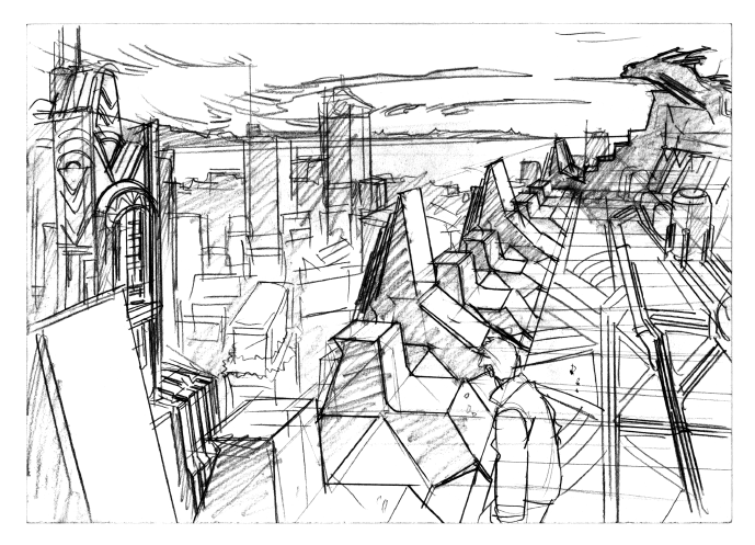 「En la sección Rough Layouts de Uru in Blue Frozen Designs Co」Grardoxの漫画