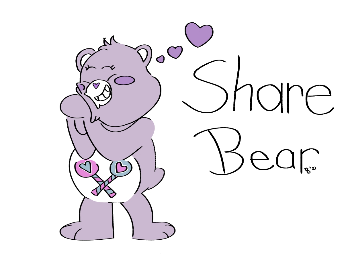 Care Bear Share Bear Logo Clipart
