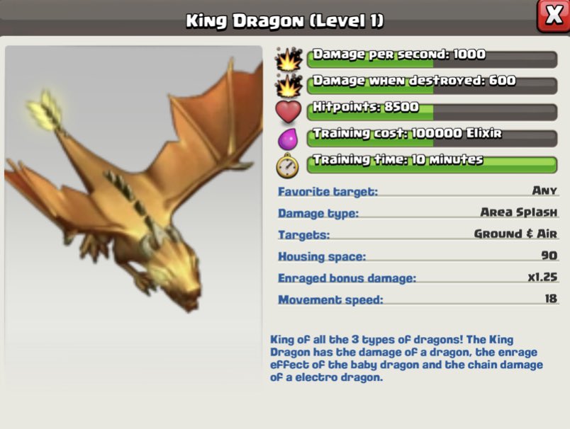 Clash Of Clans Dragon Levels
