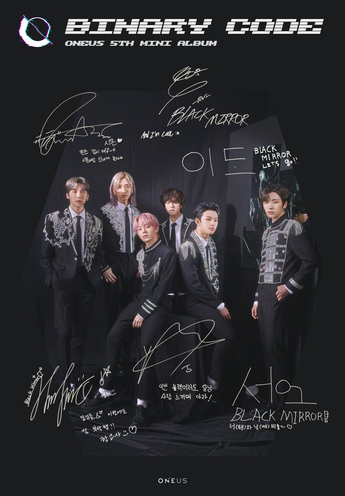 ONEUS on Twitter: "[#US_PLUS] 🖤 ONEUS 5TH MINI ALBUM ‘BINARY CODE’ BLACK MIRROR 🖤 항상 고마운 우리 투문 ...