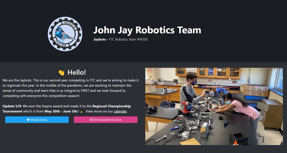 John Jay Robotics Club (@RoboticsJay) | Twitter