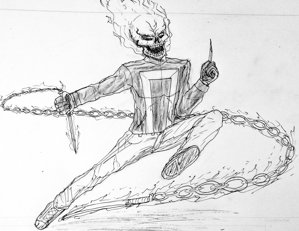 choque Espera un minuto Cuando ghost rider dibujo a lapiz aerolíneas ...