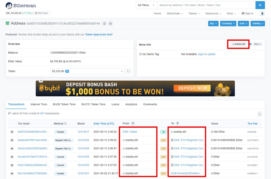Etherscan on Twitter: "🔈 New Release: ENS Name Tags ENS names with both forward and reverse ...