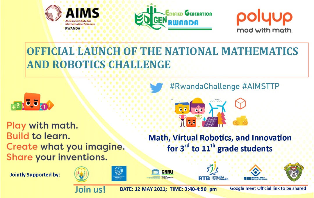 AIMS Teacher Training Program | RWANDA on Twitter: "Today at 3:40 - 4:50, we are launching a ...