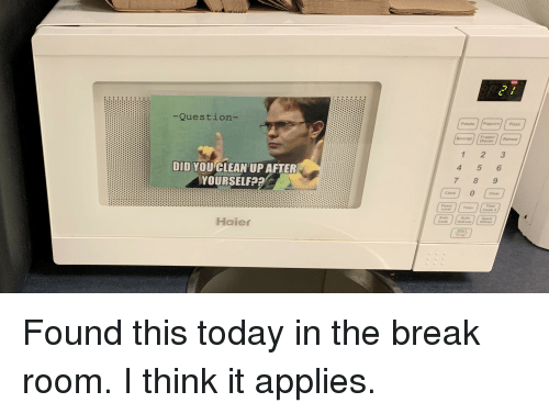 Funny Breakroom Microwave