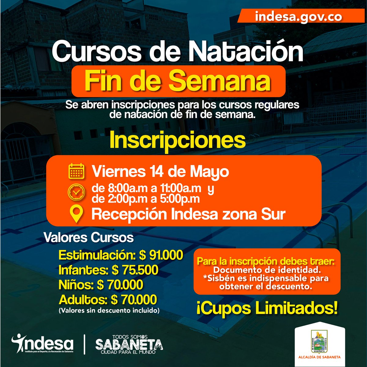 INDESA SABANETA on Twitter: "Regresan los Cursos Regulares de Natación 🏊🏻‍♀️🏊🏾. Este viernes 14 ...
