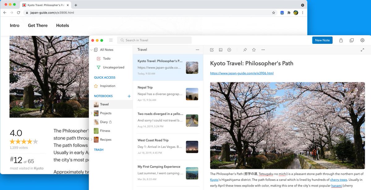 UpNote on Twitter: "🌟Web clipper for UpNote is live! Now you can quickly save any web page and ...