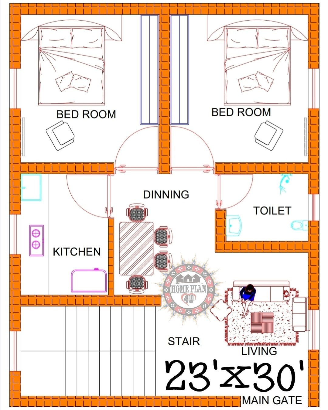 Home Plan 4u on Twitter: "Follow: @homeplan4u #floorplan #2Dplan #houseplan #homeplan #homeplans ...