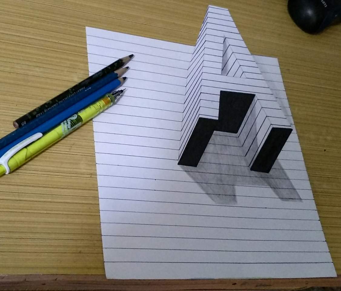 3d Letter M Drawing
