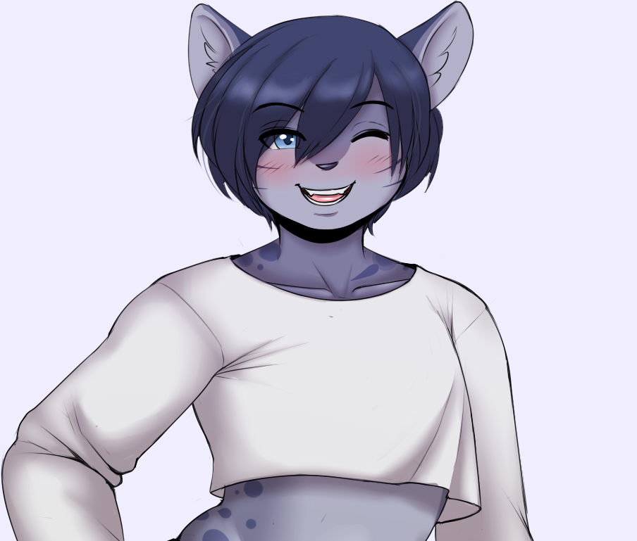 Grey Anthro Cat Boy