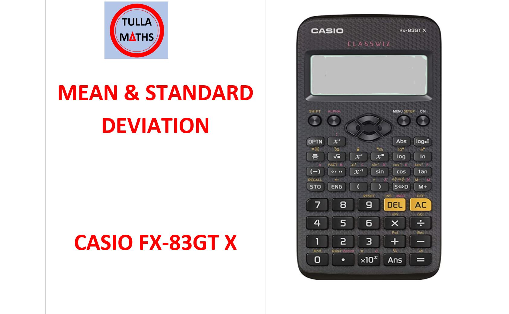 Statistics Calculating Standard Deviation Using A Casio, 55% OFF