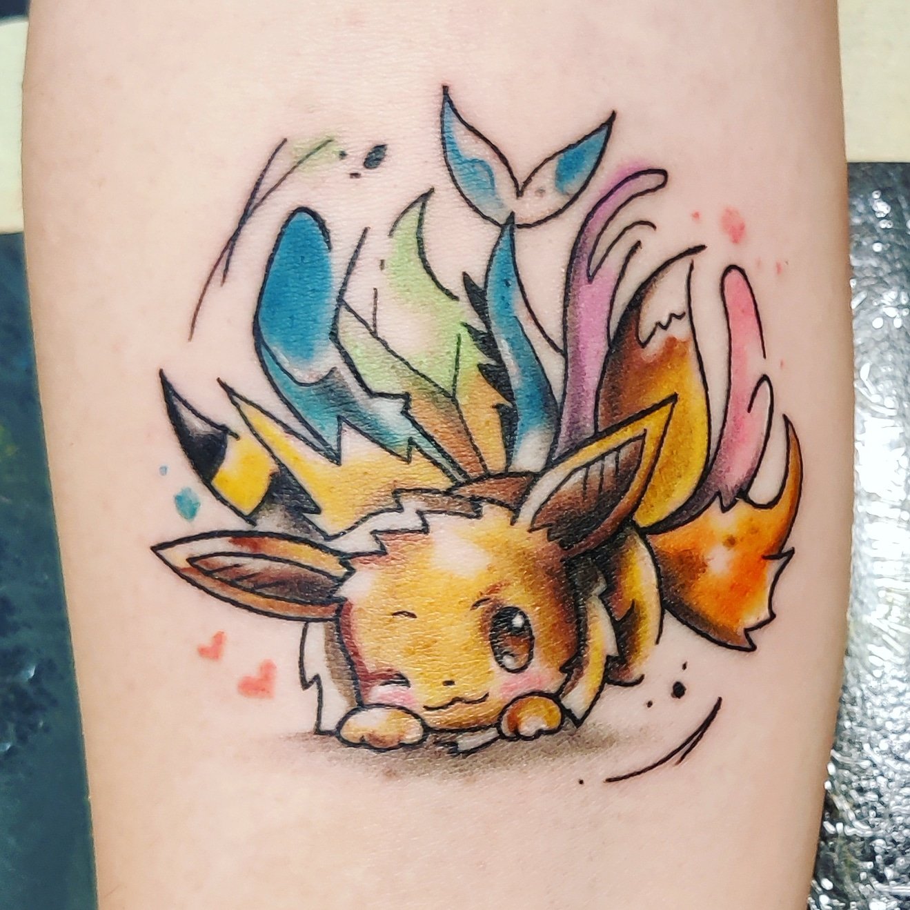 Pokemon Watercolor Tattoos