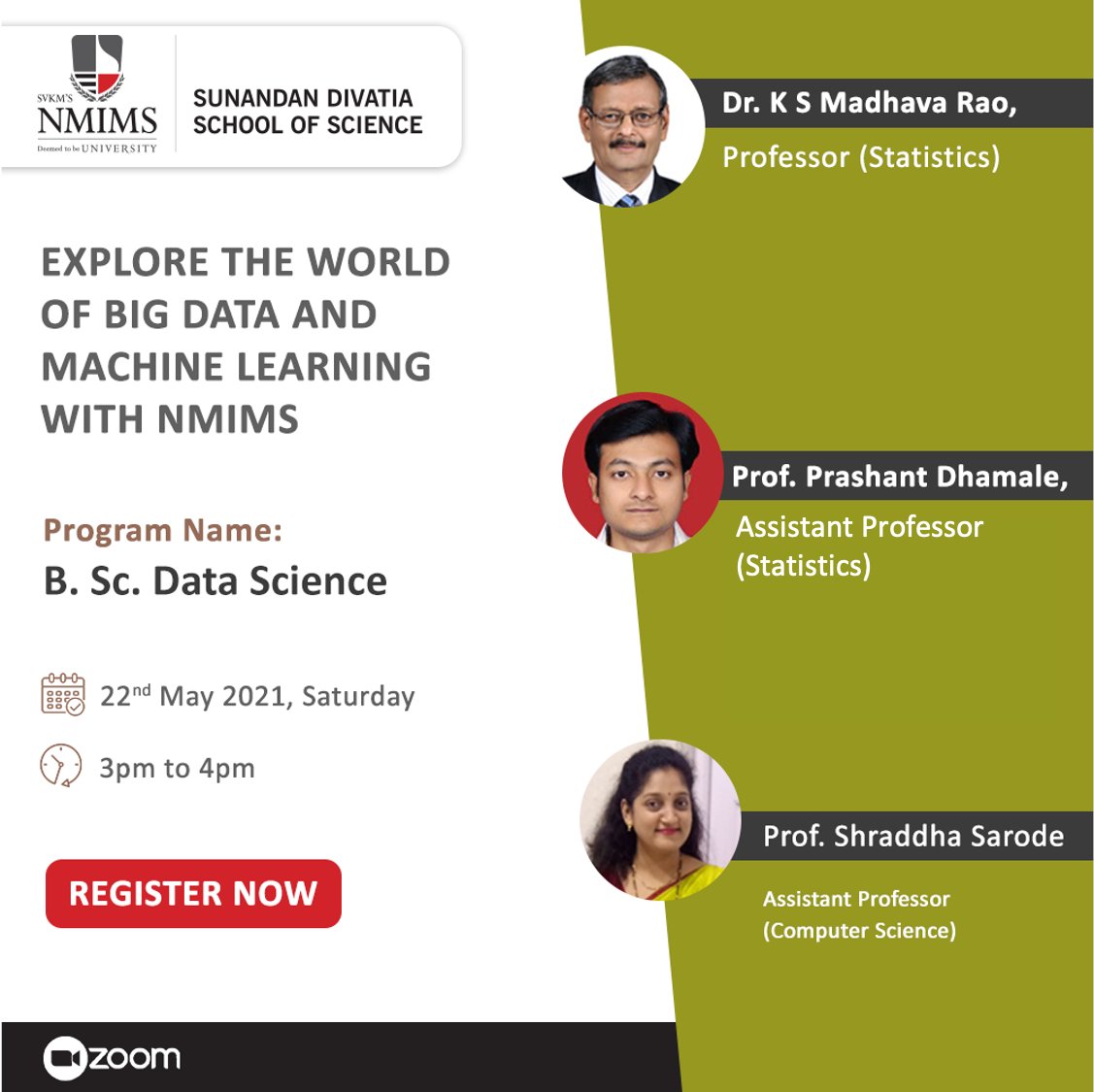 NMIMS on Twitter: "Your chance to - Explore the World of Big Data and Machine Learning with ...