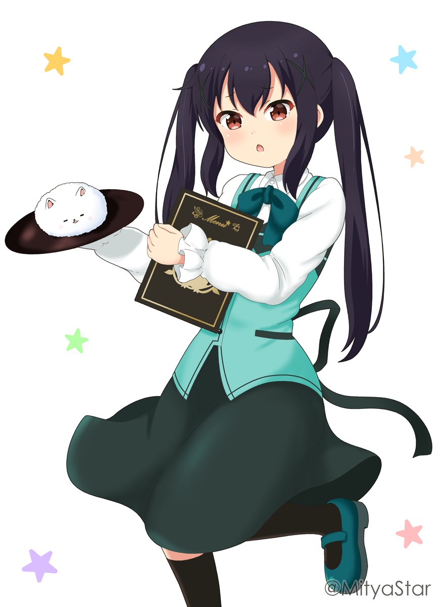 kafuu chino ,nakano azusa ,tippy (gochiusa) rabbit house uniform 1girl ...