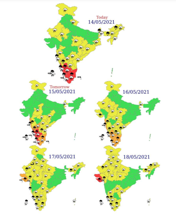 India Meteorological Department on Twitter: "♦ A cyclonic circulation lies over central parts of ...