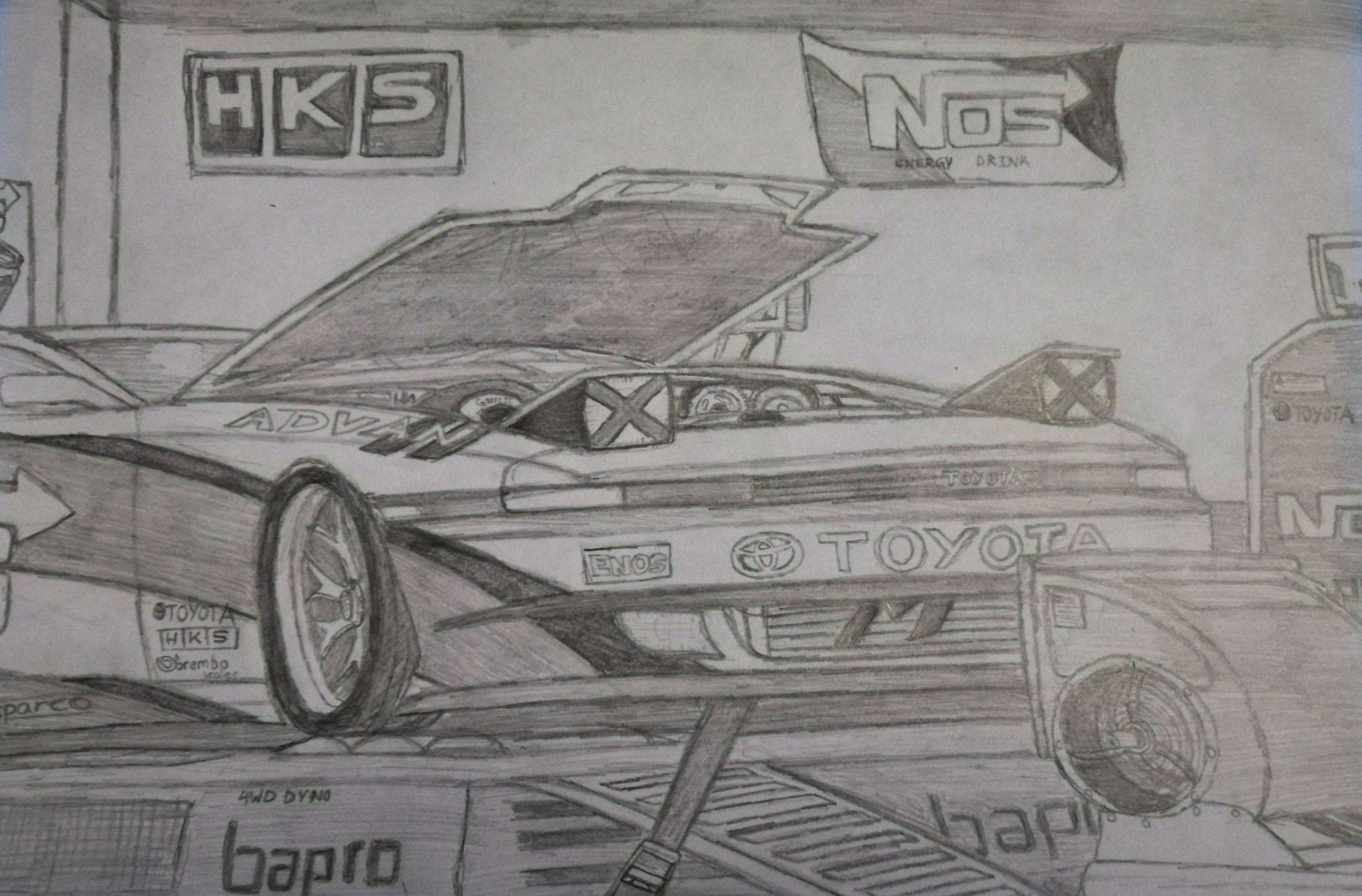 Drifting Car Drawing