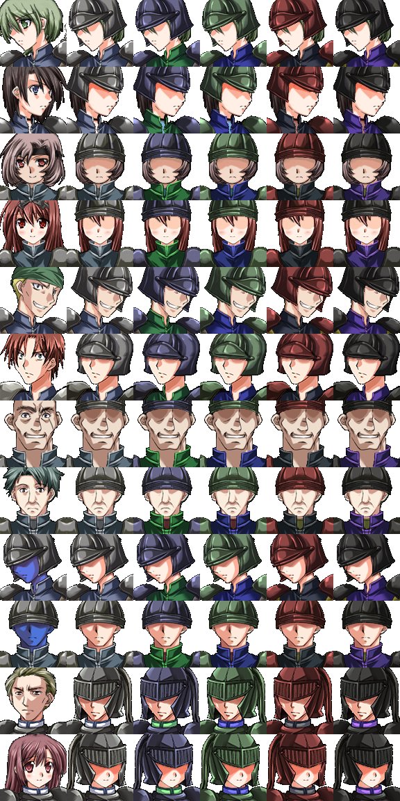 みかんのほね on Twitter: "SRPG Studioのランタイム素材を元に作成した、汎用顔グラデータです。掛け合わせや色変えでパターンを増やしています。 https://t.co ...