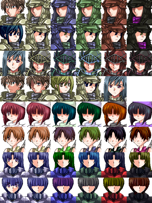 みかんのほね on Twitter: "SRPG Studioのランタイム素材を元に作成した、汎用顔グラデータです。掛け合わせや色変えでパターンを増やしています。 https://t.co ...