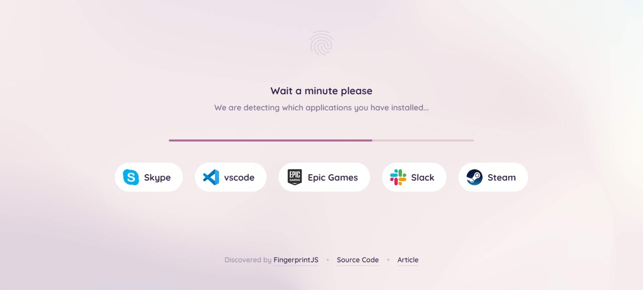 ruanyf on Twitter: "大家用桌面浏览器访问下面的网址，会列出你的电脑安装了什么应用。https://t.co/ww6wBp2vOz 这样做的目的，是生成一个用户指纹 ...