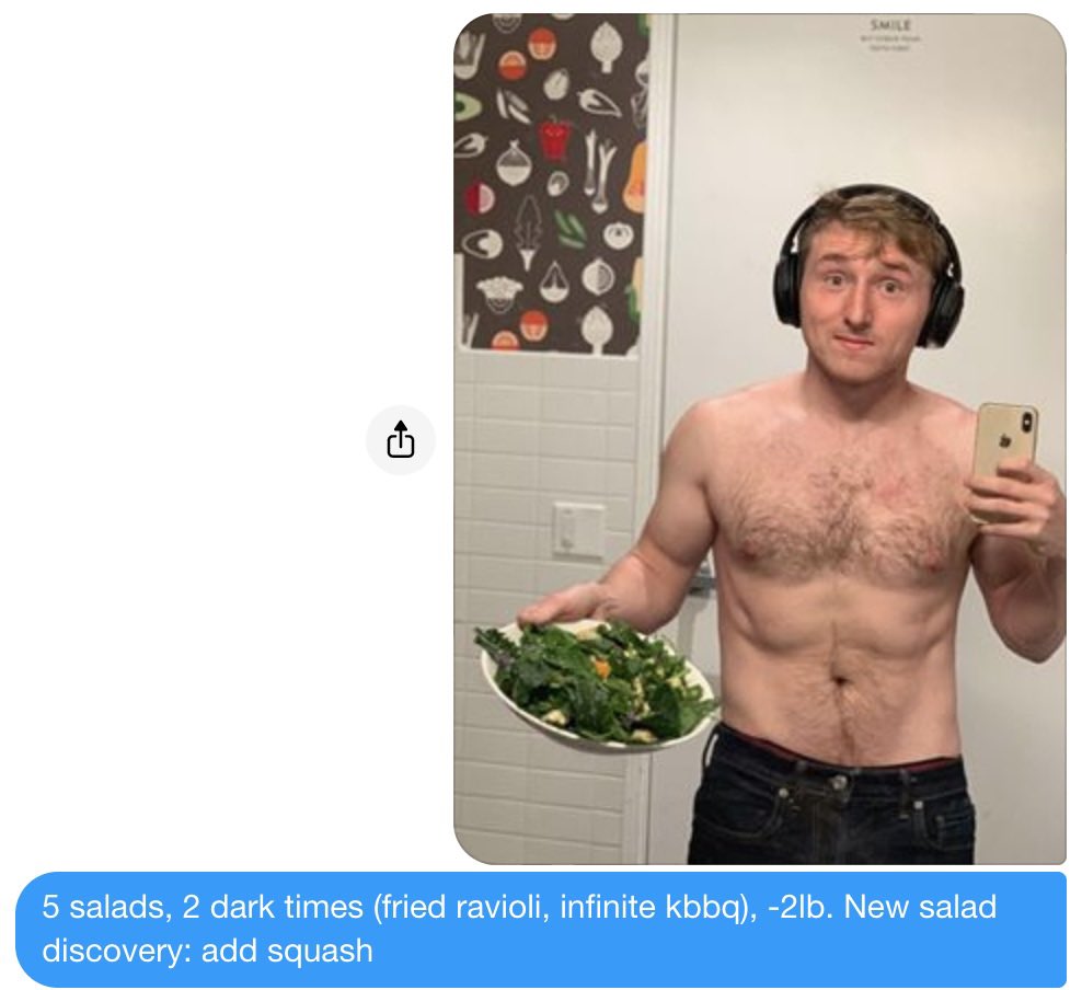 Nick Cammarata on Twitter: "A related ridiculous thing I started for diet and exercise was a ...