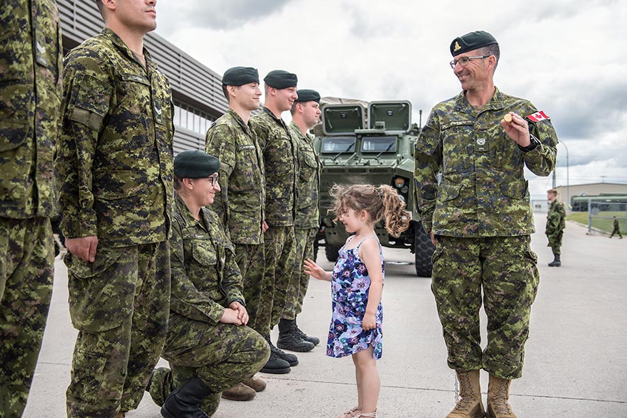 Canadian Soldiers Saluting
