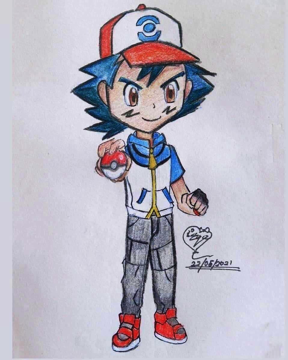 Chibi Pikachu With Ashs Hat