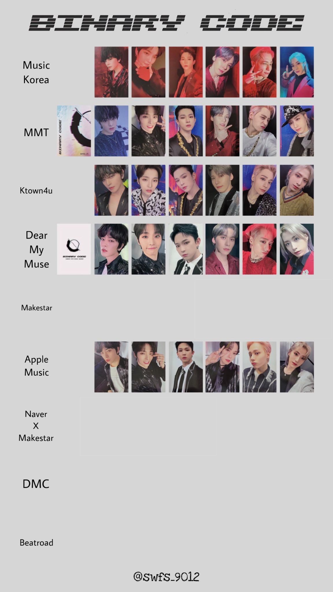 SEOHO doll--ONEUS(swfs_9012) on Twitter: "ONEUS binary code pre-order photocard template https ...